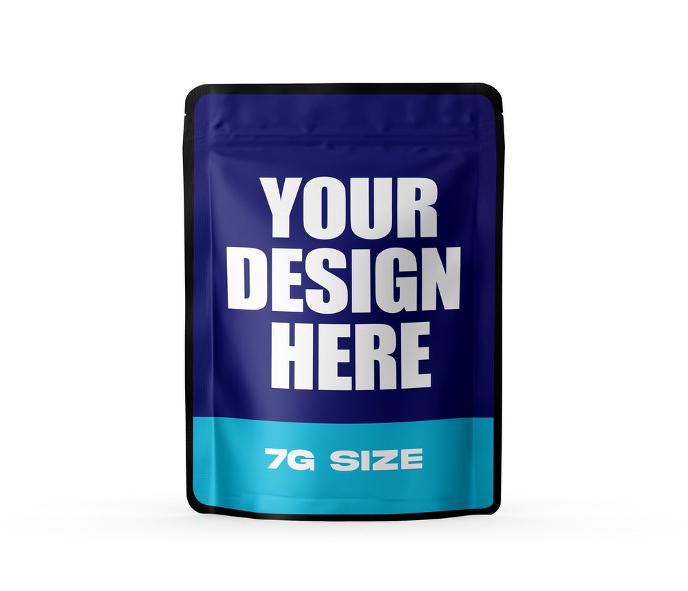 Custom Printed 7g Mylar Bags Quad – Packaging Buds